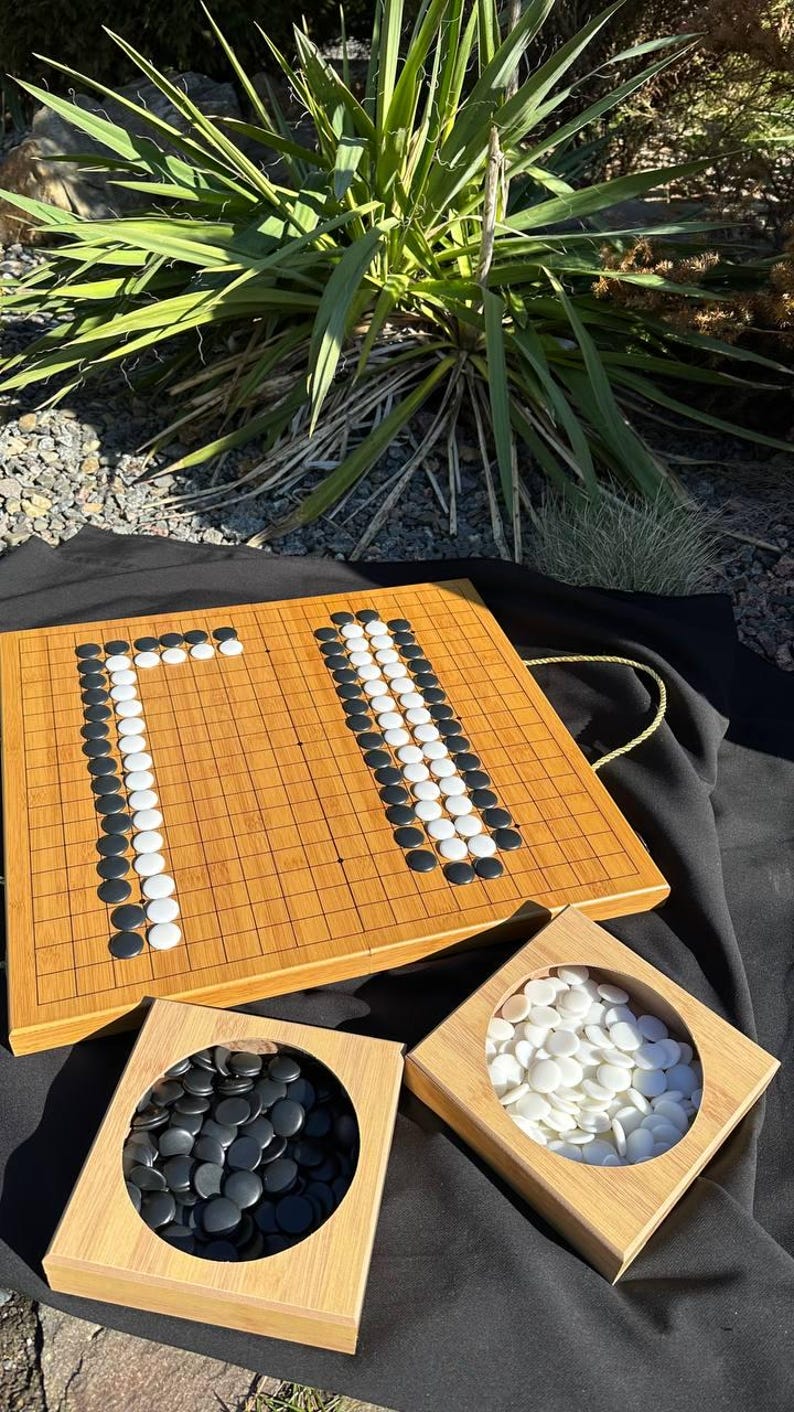 Go Game Board, Handcrafted Chinese Go, Family Gift Ides, Family Night ...