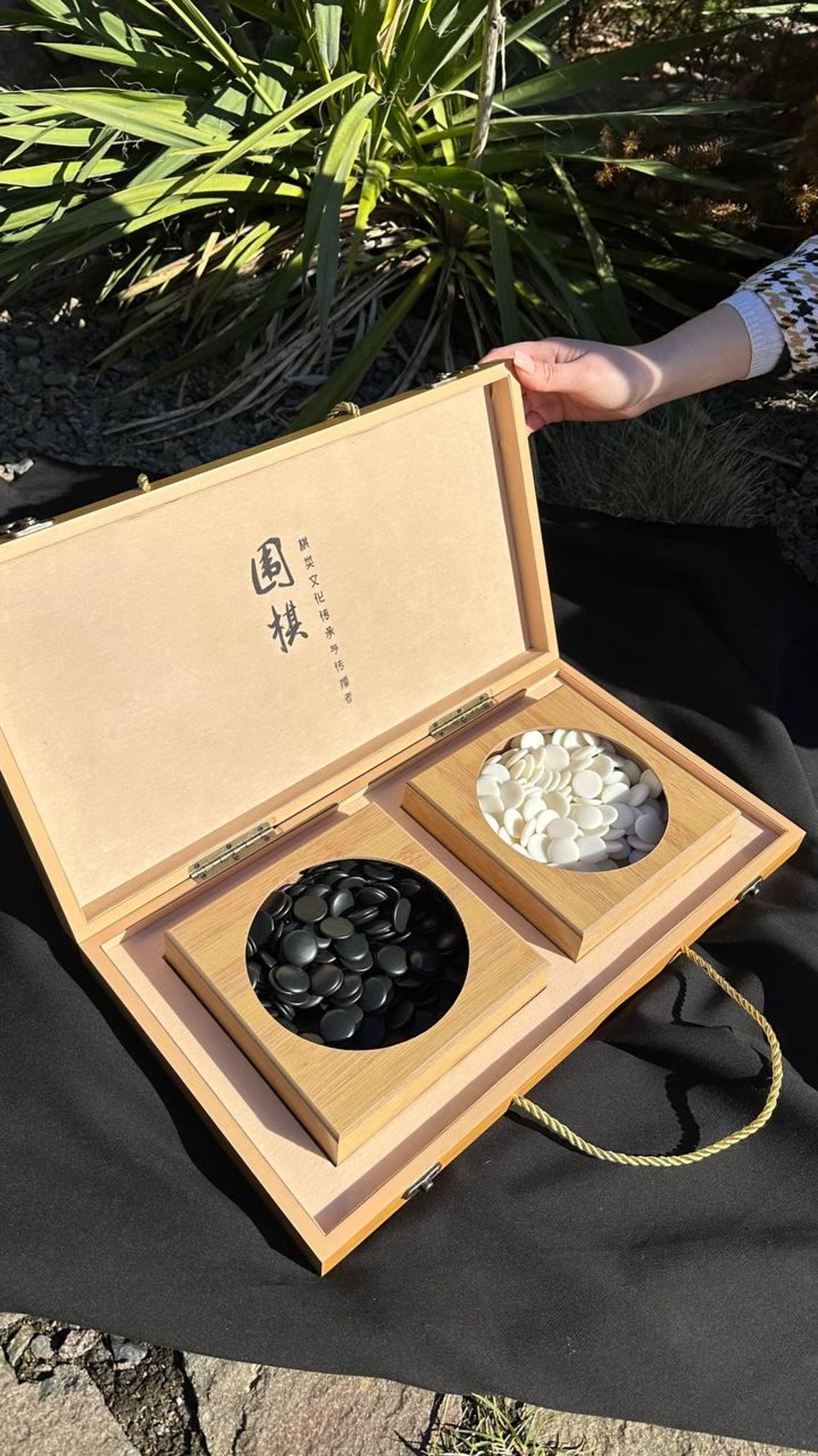 Go Game Board, Handcrafted Chinese Go, Family Gift Ides, Family Night ...