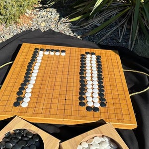 Go Game Board, Handcrafted Chinese Go, Family Gift Ides, Family Night ...