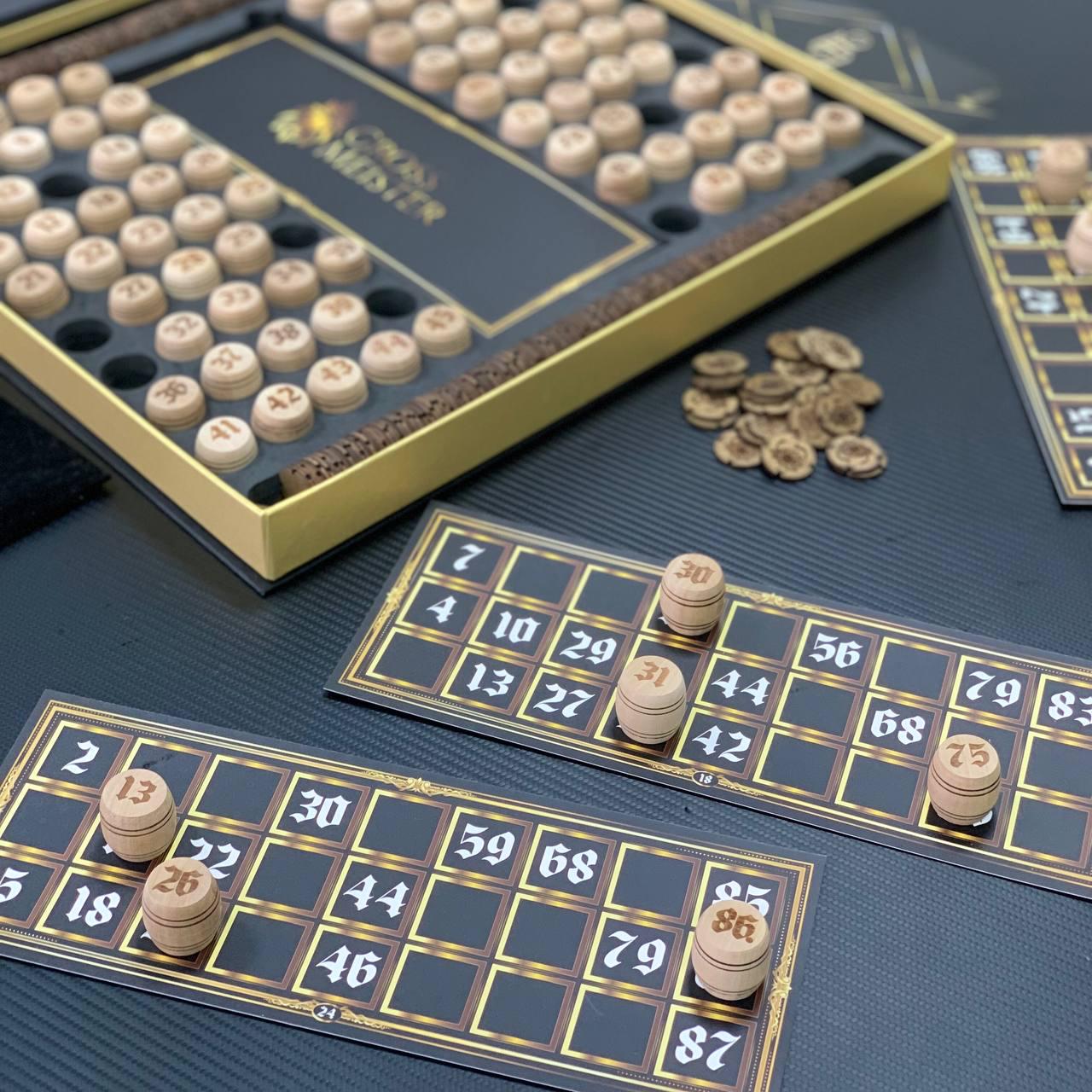 Wooden Lotto Game Full Set | Classic Bingo With Wooden Barrels | Family ...