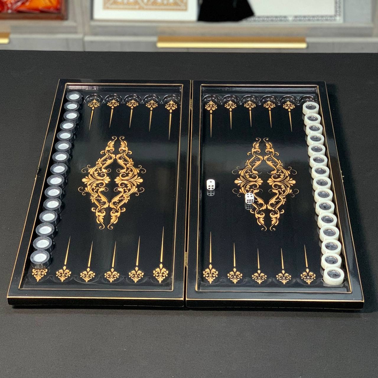 Classic Wooden Backgammon Set, Exclusive Game Board, Wood Home Decor ...