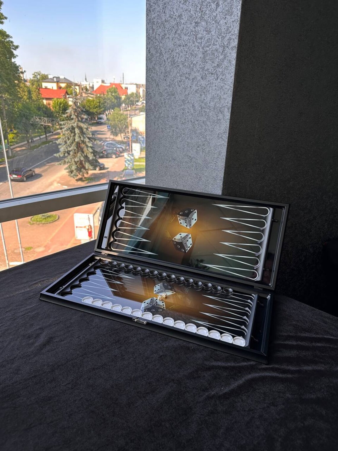 Exclusive Glass Backgammon&chess Set, Game Board, Backgammon and Chess ...