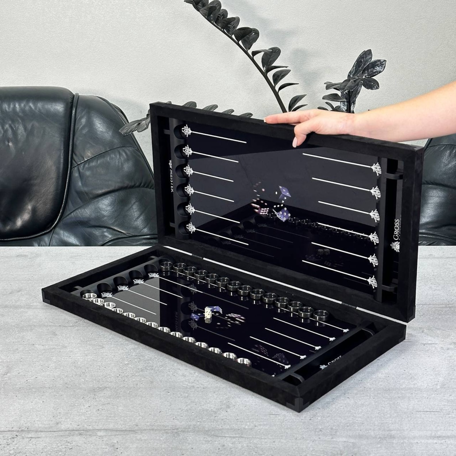 Elite Real Carbon Fiber & Tempered Glass Backgammon Set | Luxury 24 ...