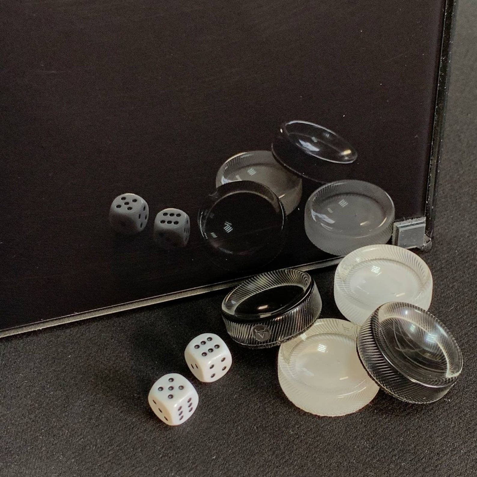 Classic Tempered Glass Backgammon Set, Game Board, Black Backgammon ...