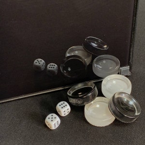 Classic Tempered Glass Backgammon Set, Game Board, Black Backgammon ...