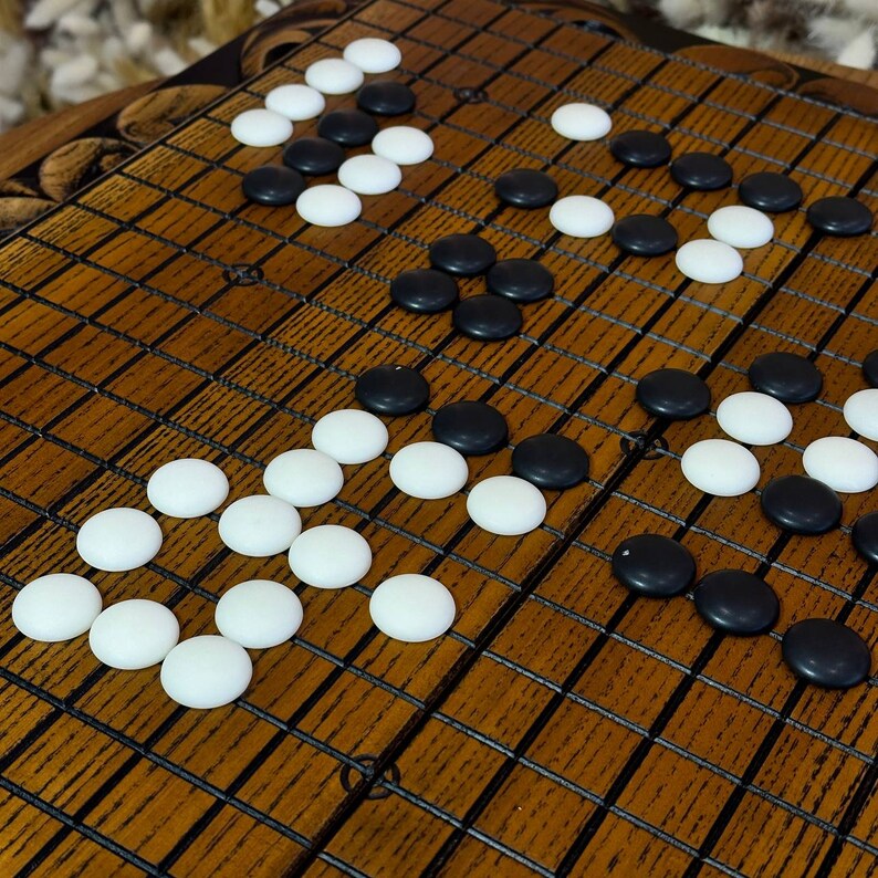 Wooden Go Game Board, Handcrafted Chinese Go, Family Gift Ides ...