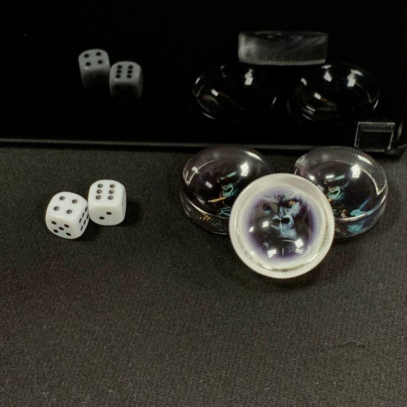 Luxury Glass Backgammon Set, Game Board MONKEY Gorilla Desigh ...