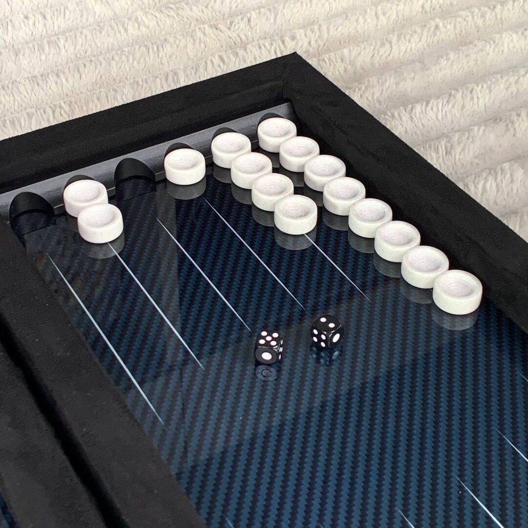 Carbon&glass Backgammon Board Game 15.7", Tabletop Game, Game Board ...