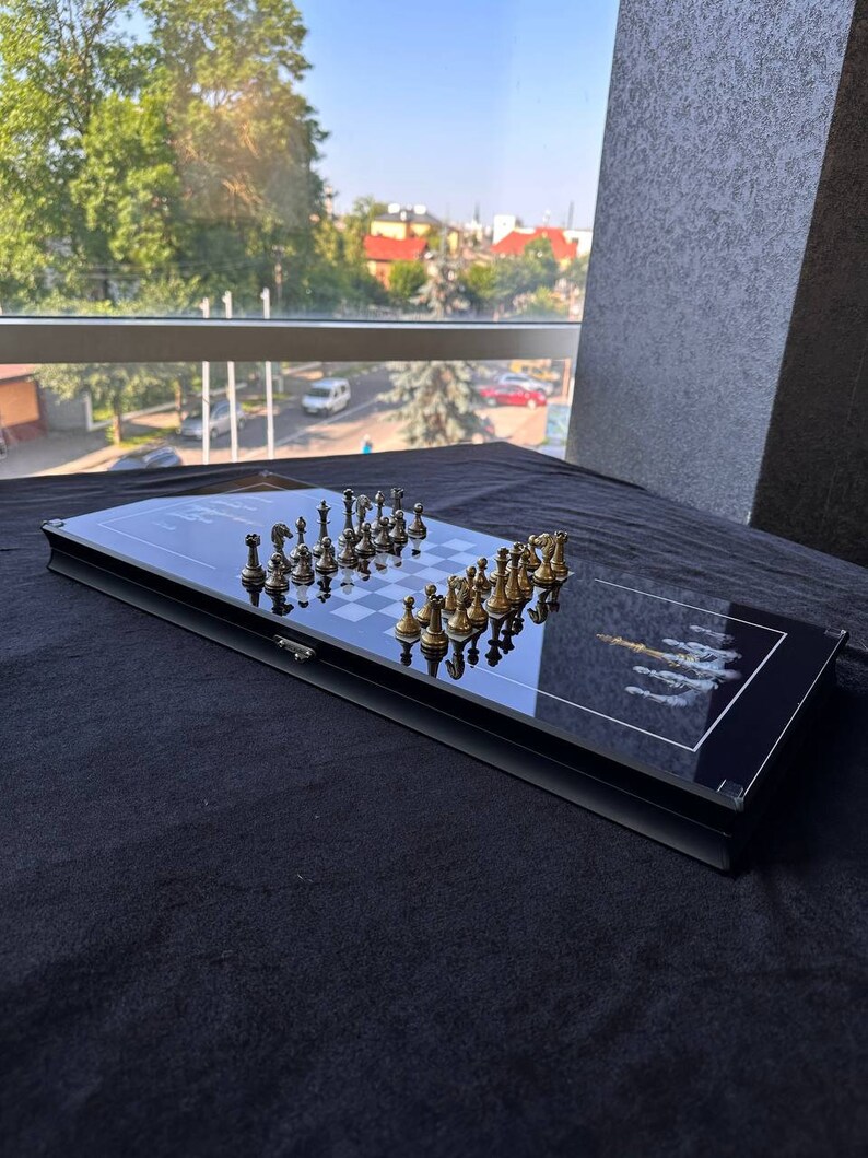 Exclusive Glass Backgammon&chess Set, Game Board, Backgammon and Chess ...