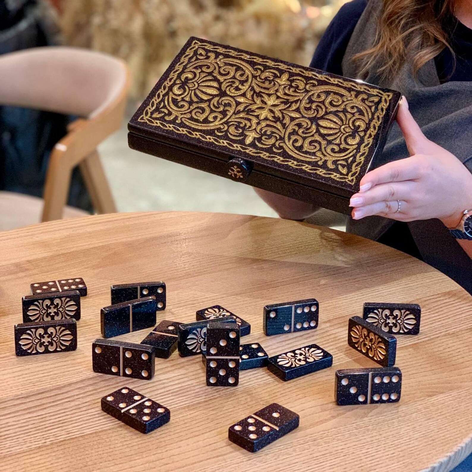 Acrylic Stone&jewelry Resin Dominoes, Tabletop Game, Family Night Game ...