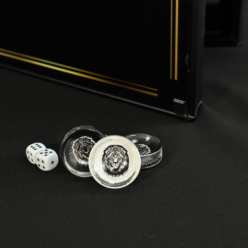 Luxury Glass Backgammon Set, Game Board LION Desigh, Exclusive ...