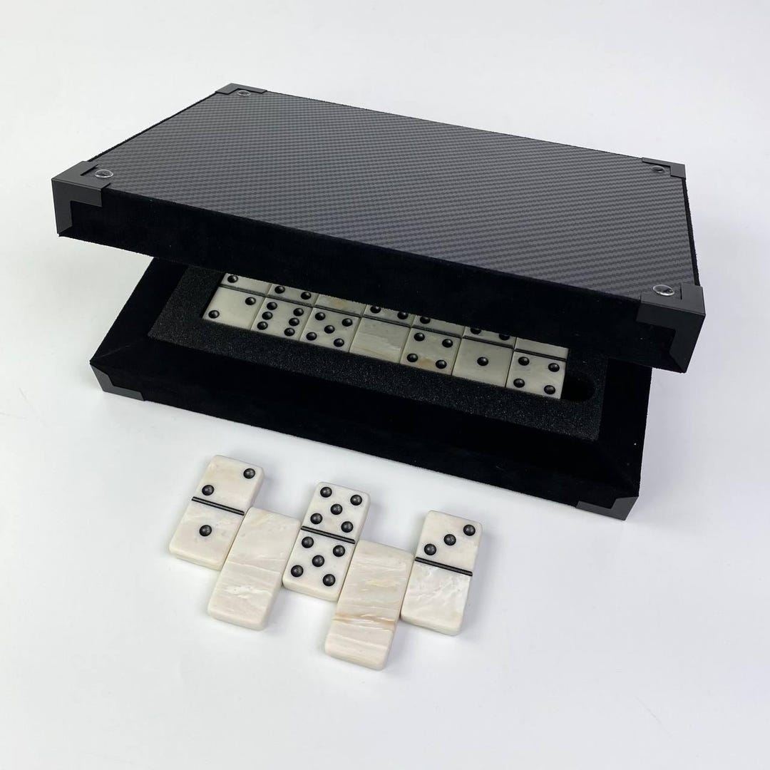 Stone Dominoes Set With Carbon Box, Tabletop Game, Outdoor Game ...
