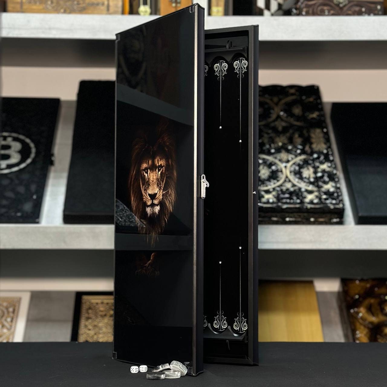Luxury Glass Backgammon Set, Game Board LION Desigh, Exclusive ...