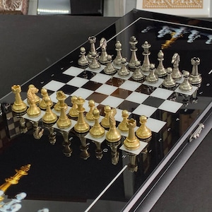 Exclusive Glass Backgammon&chess Set, Game Board, Backgammon and Chess ...