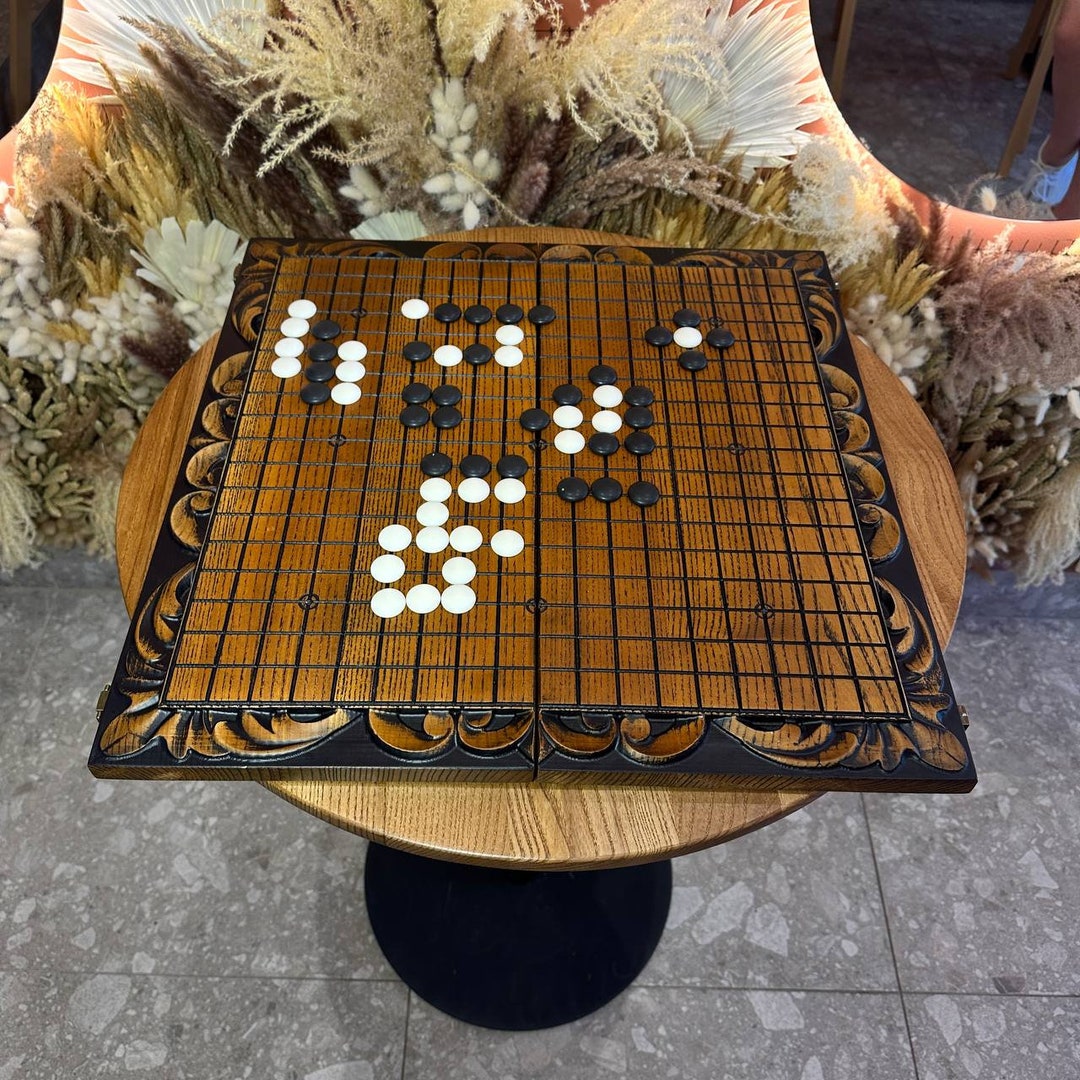 Wooden Go Game Board, Handcrafted Chinese Go, Family Gift Ides ...