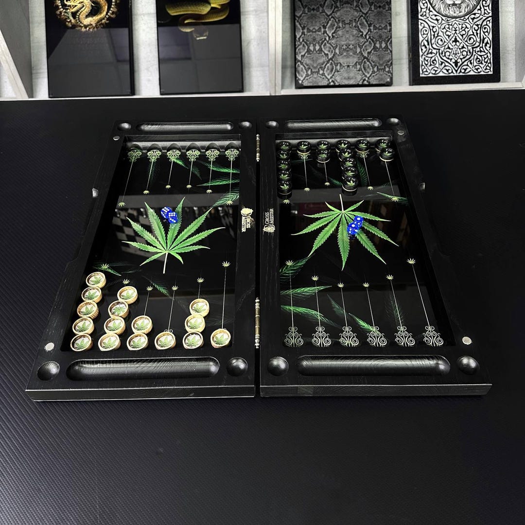 Luxury Glass&wood Backgammon Set, Game Board, Exclusive Backgammon ...