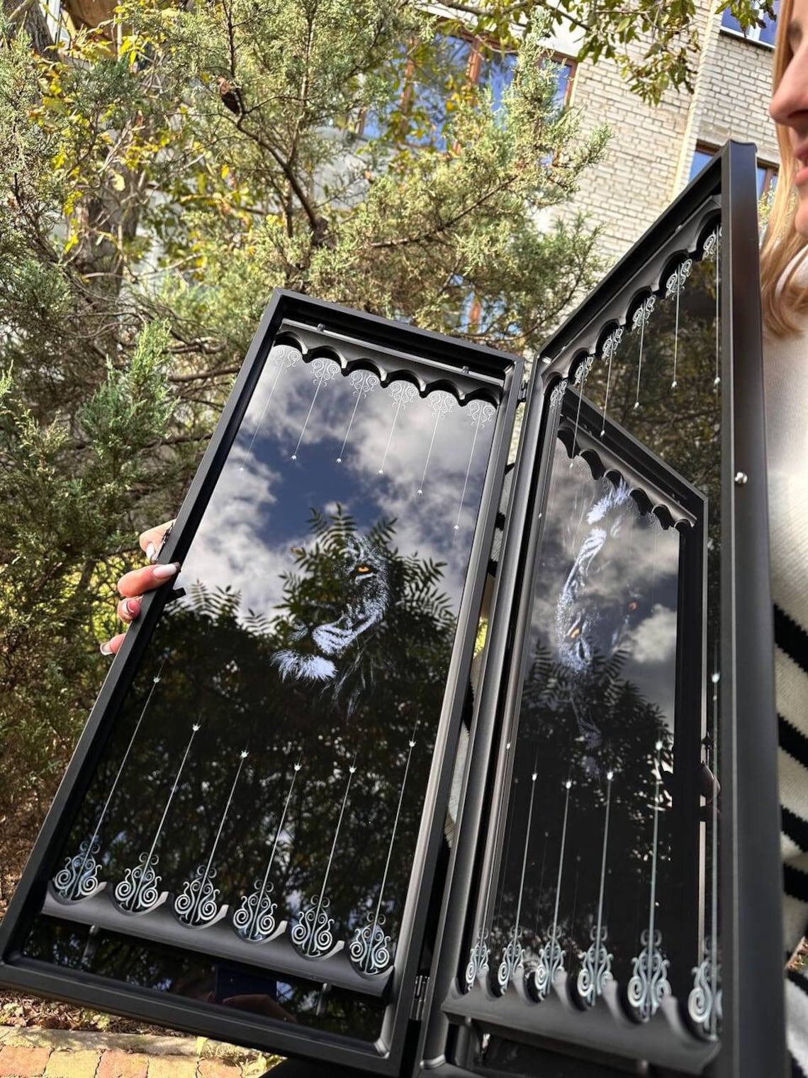 Luxury Glass Backgammon Set, Game Board LION Desigh, Exclusive ...