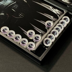 Luxury Glass Backgammon Set, Game Board MONKEY Gorilla Desigh ...