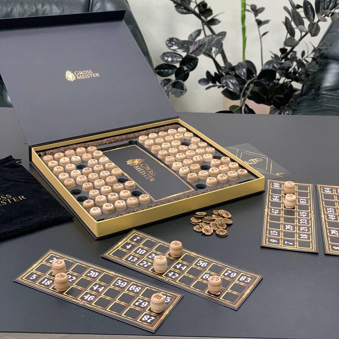 Wooden Lotto Game Full Set | Classic Bingo With Wooden Barrels | Family ...