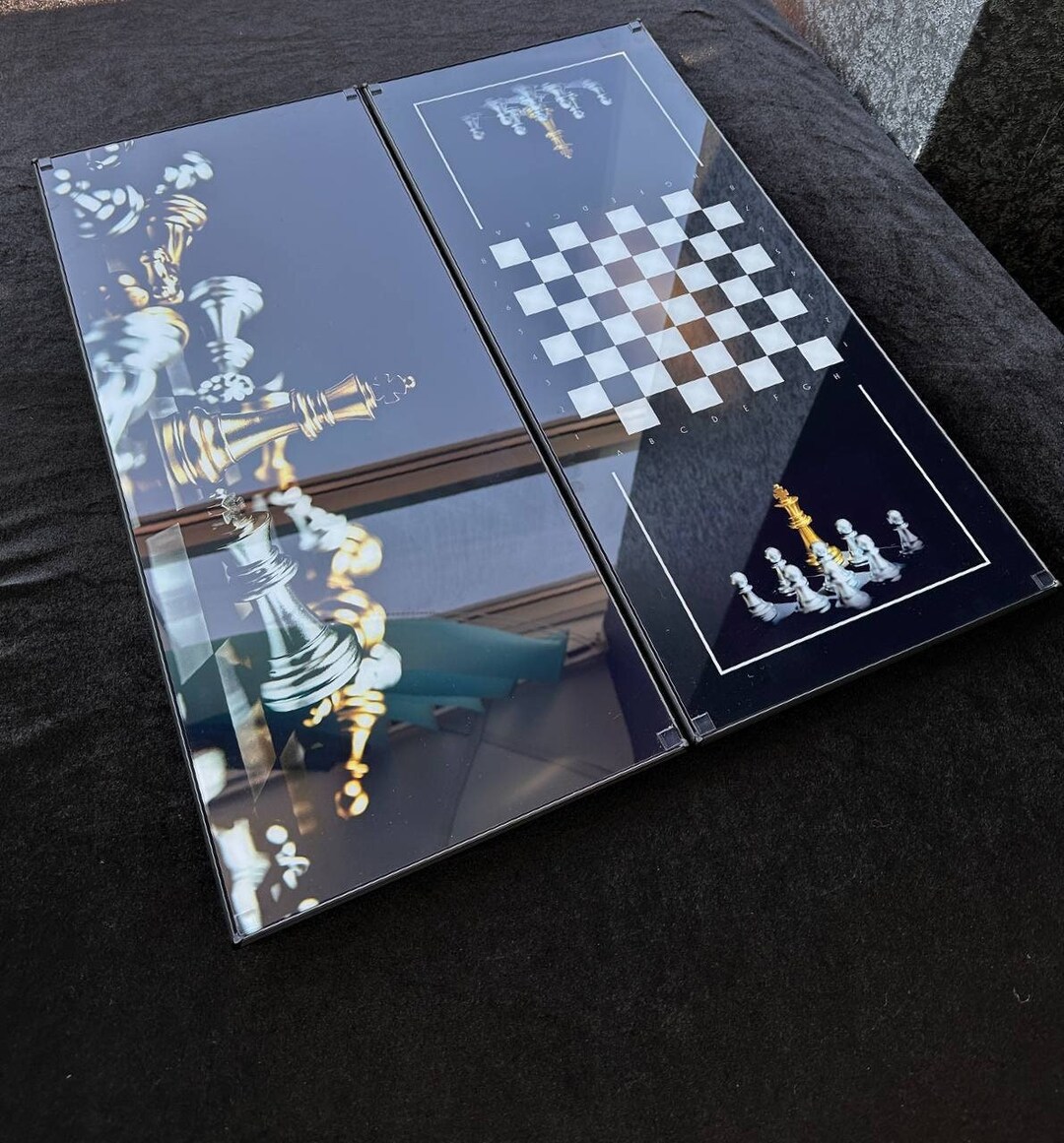 Exclusive Glass Backgammon&chess Set, Game Board, Backgammon and Chess ...