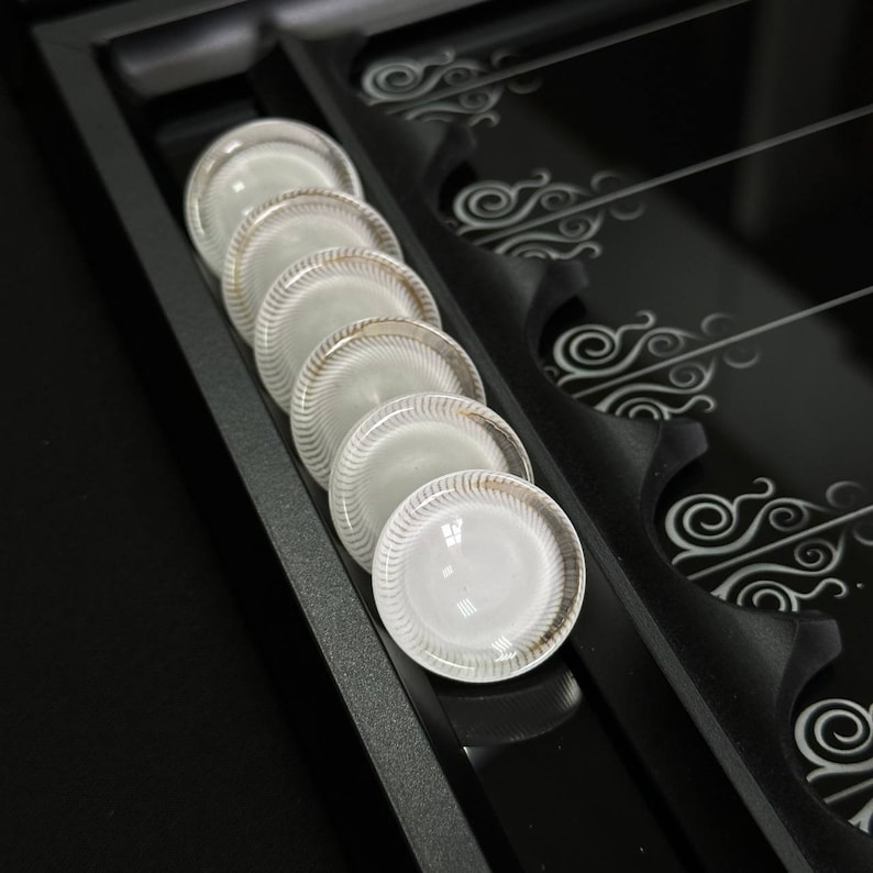 Classic Tempered Glass Backgammon Set, Game Board, Black Backgammon ...