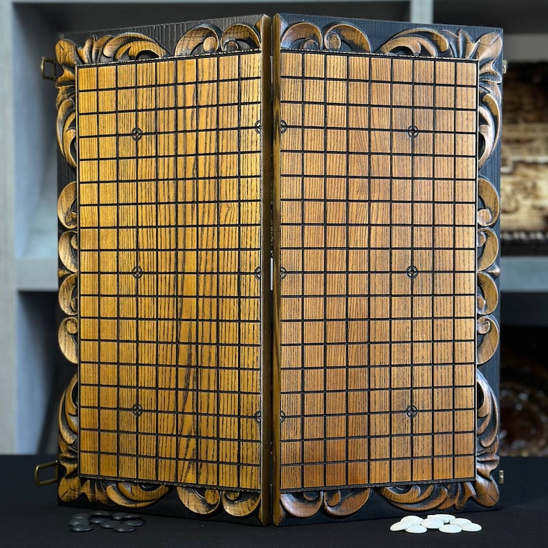 Wooden Go Game Board, Handcrafted Chinese Go, Family Gift Ides ...
