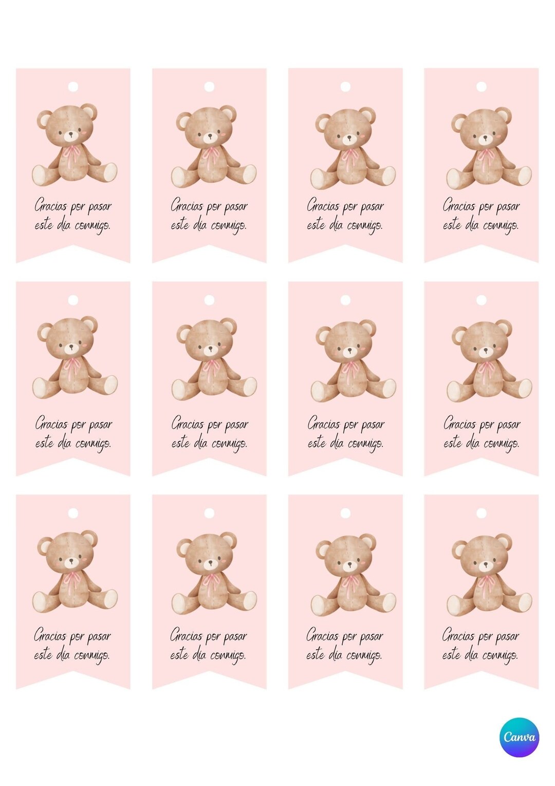 Labels, Toppers and Photo in A4, Downloadable Template and Edit It in ...