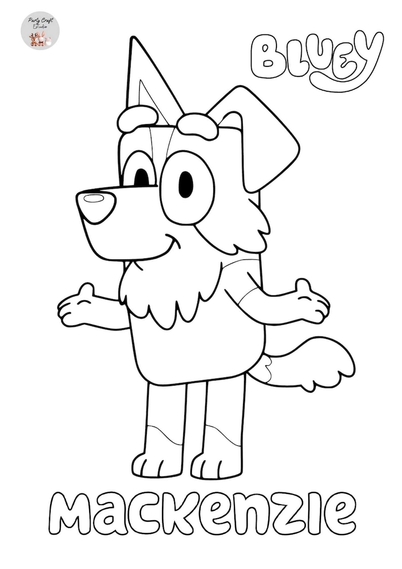 Bluey para colorear, pdf descargable con 30 láminas. - Etsy México