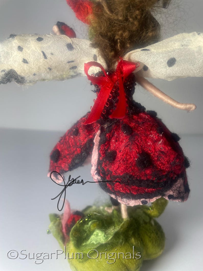 Ladybug Fairy Waldorf Inspired Needle and Nuno Felted - Etsy