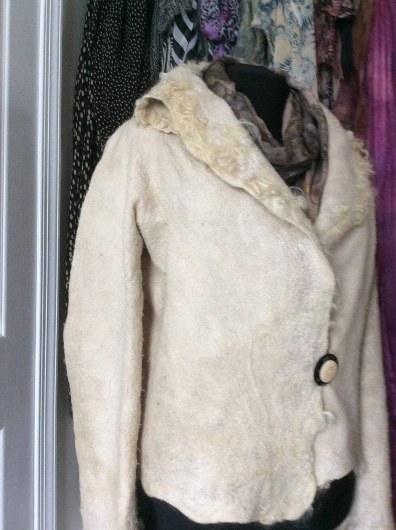 Nuno Felted Reversible Wooley Locks Jacket Size M a Sugarplum Original ...