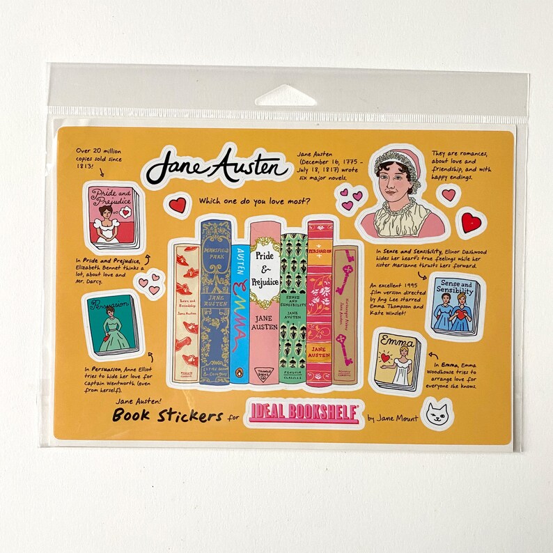 Sticker Sheets: Jane Austen - Etsy