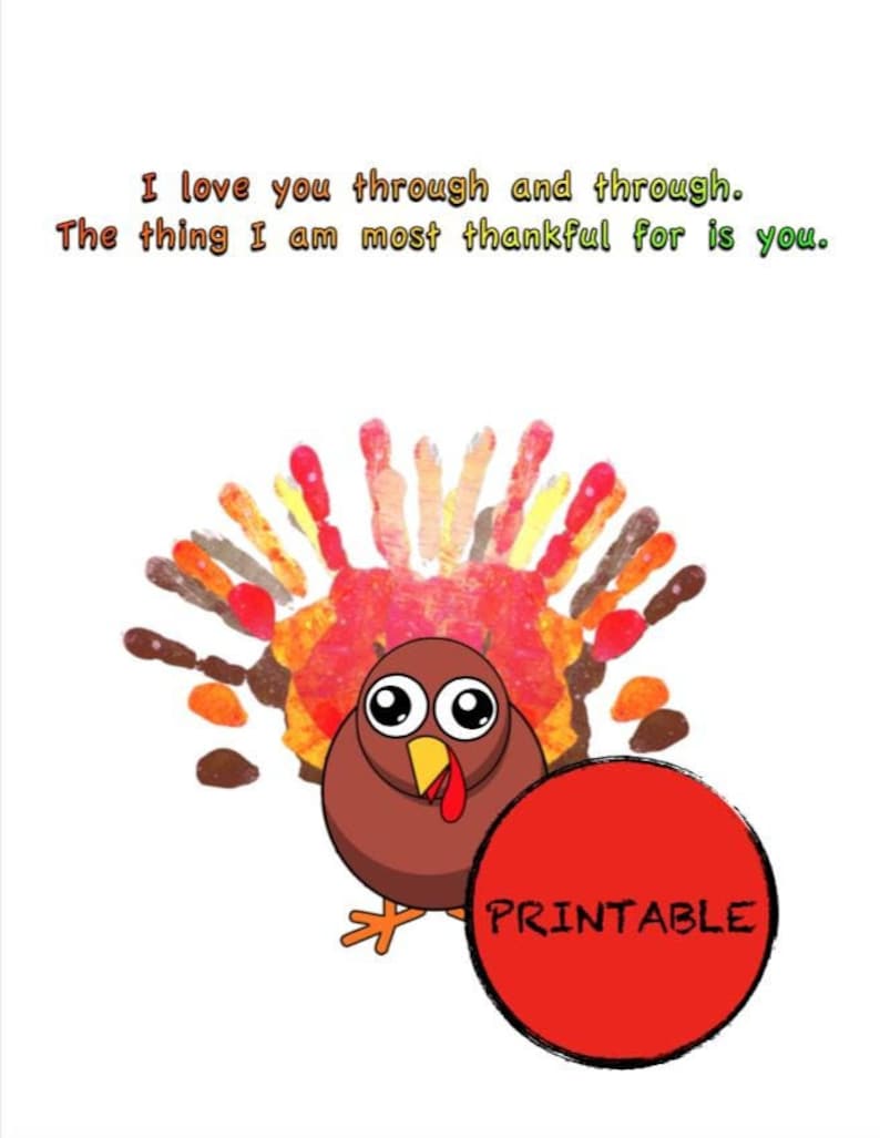 Thanksgiving Handprint Craft, DIY, Baby/toddler Craft, Turkey, Thankful ...