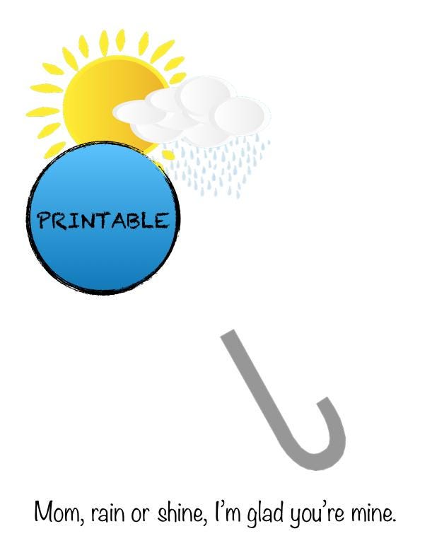 Rain or Shine Umbrella Handprint Craft, DIY, Baby/toddler Craft, Loved ...