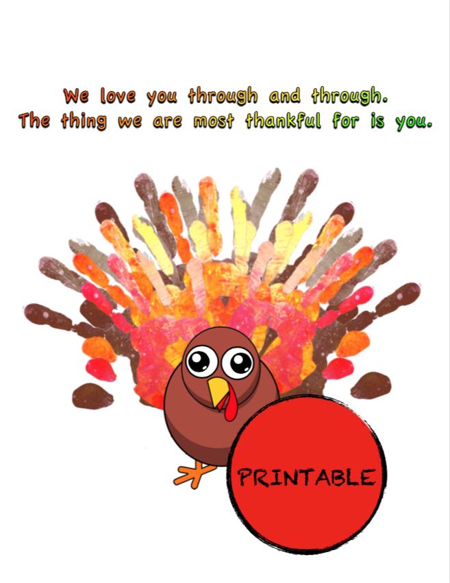 Thanksgiving Handprint Craft, DIY, Baby/toddler Craft, Turkey, Thankful ...