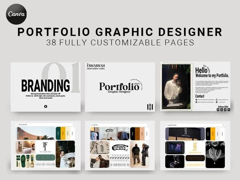 Portfolio Template | 38-page Editable Portfolio | Customizable ...