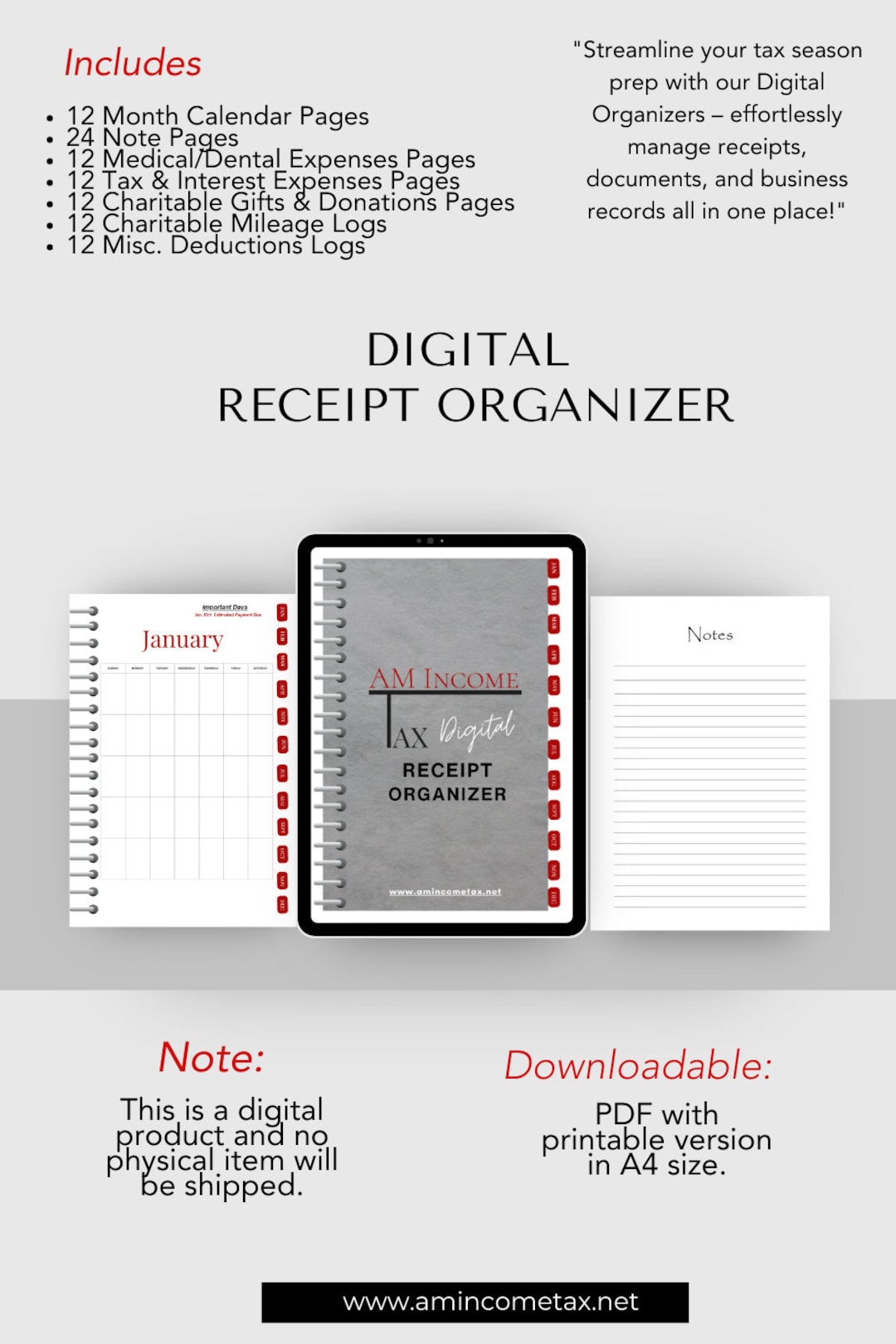 Digital Receipt Organizer/planner/tracker/tool - Etsy