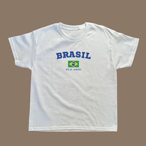 Angel Baby Y2K Brazil Crop Top Baby Tee -brazil Jersey, Soccer Baby Tee ...