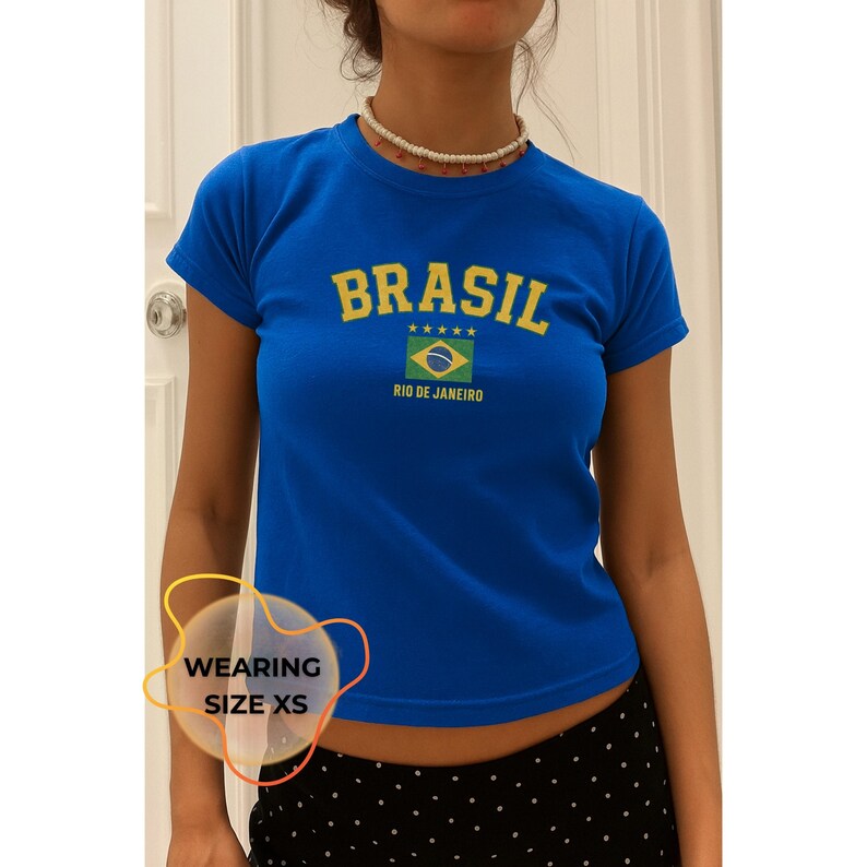 Y2k Brazil Baby Tee- Brazil Jersey Y2k - Flagshirt-flag Shirte- Y2k ...