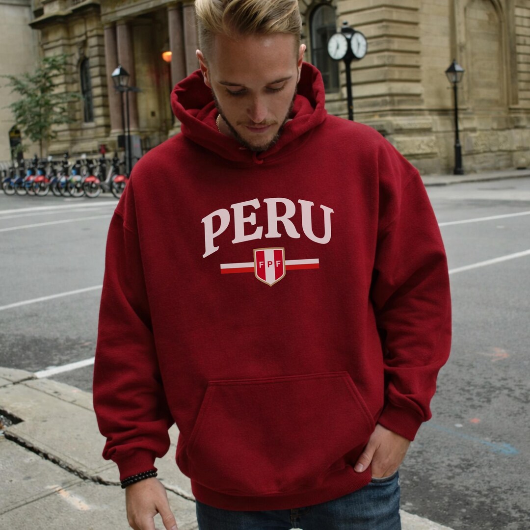 Peru National Team Hoodie , Peru Soccer Sweater -peru Crewneck Pullover ...