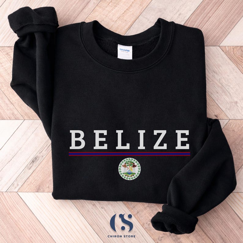 Belize Crewneck Sweatshirt, Retro Belize Pullover, Central America ...