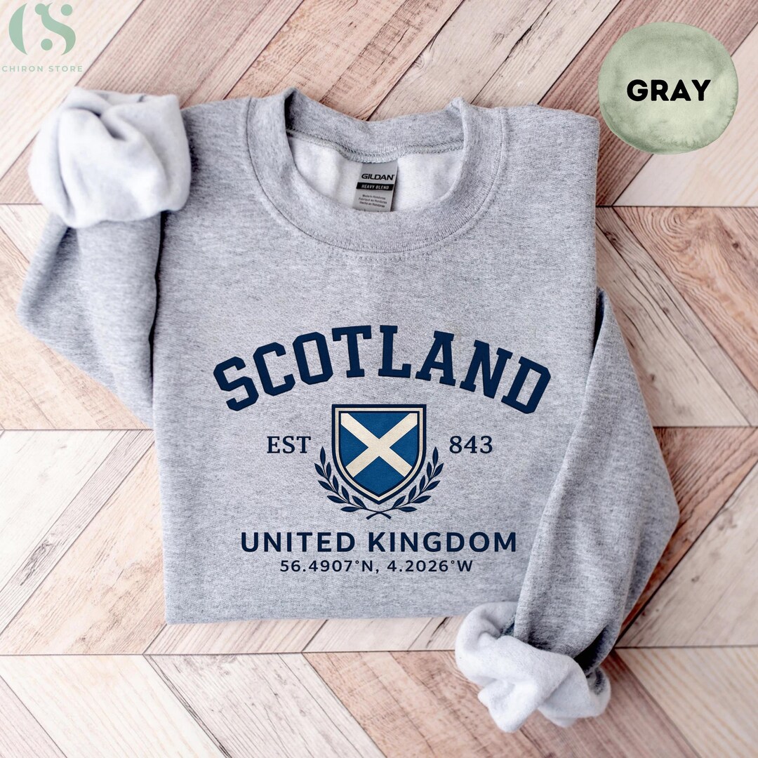Scotland Sweatshirt- Scot Land, United Kingdom-edinburgh Sweatshirt ...