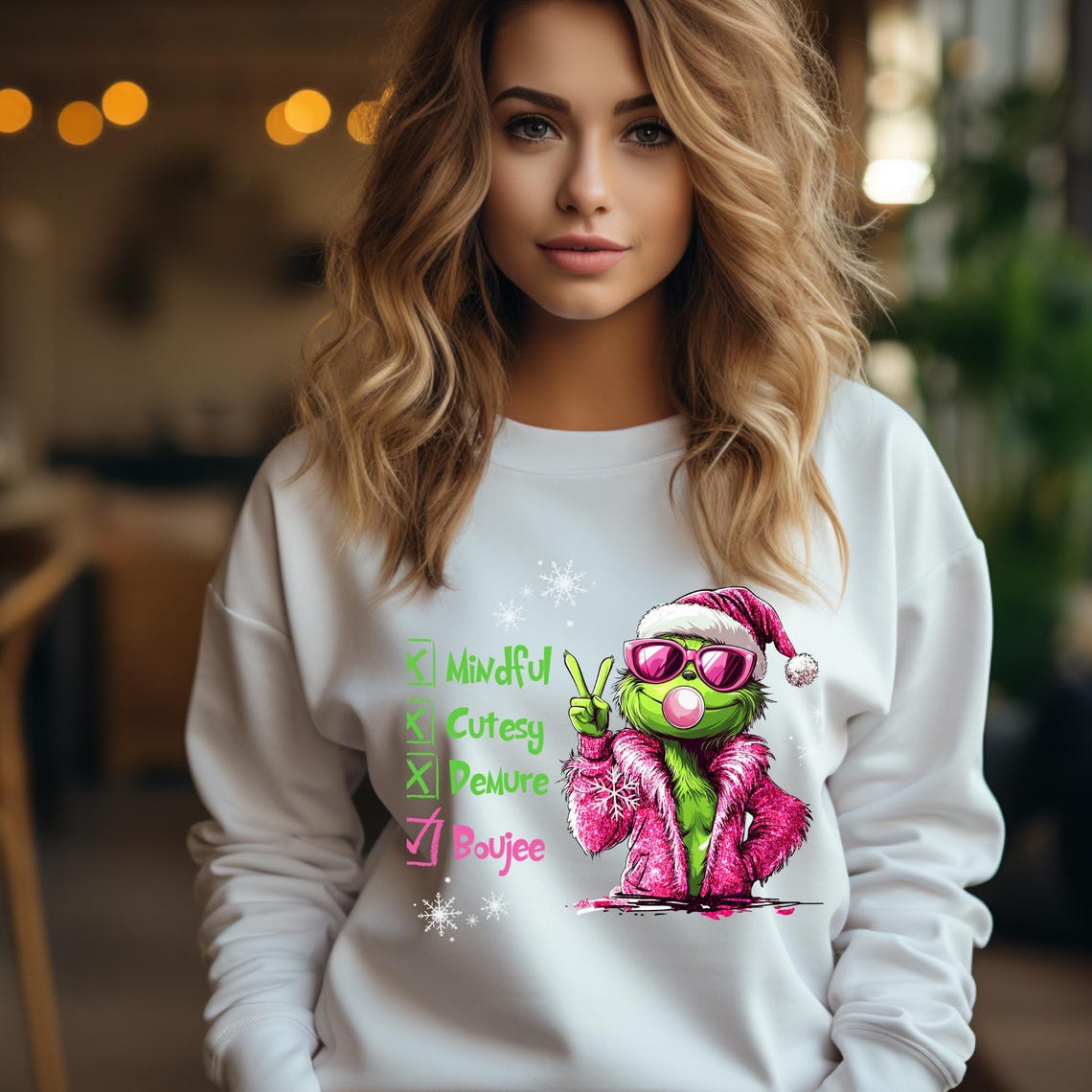 Boujee Grinch Christmas Png Dtf Png Dtg Png Sublimation Png Sassy Funny ...