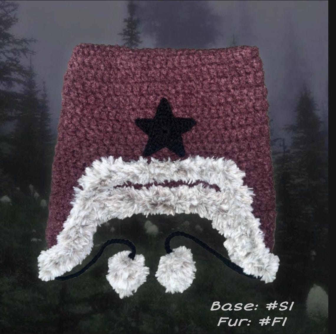 Cute Kitty Ear Flap Crochet Trapper Toques W Faux Fur Pompoms - Etsy