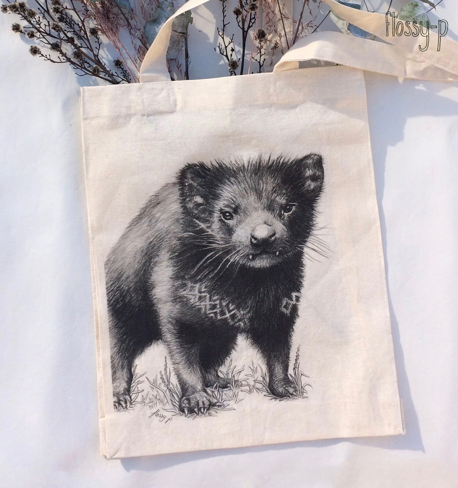 Tasmanian Devil Tote Bag. Shopping Bag Featuring Original | Etsy