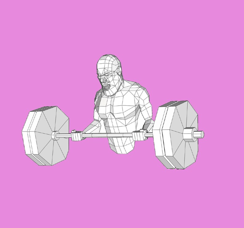 Arm With Curl Biceps Papercraft DIY Paper Sculpture Paper Model Pattern ...