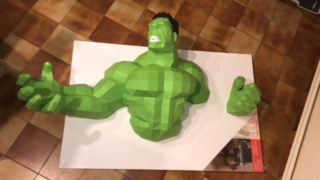 3D HULK, Papercraft, Digital Template, Origami, Low Poly, Papercraft ...