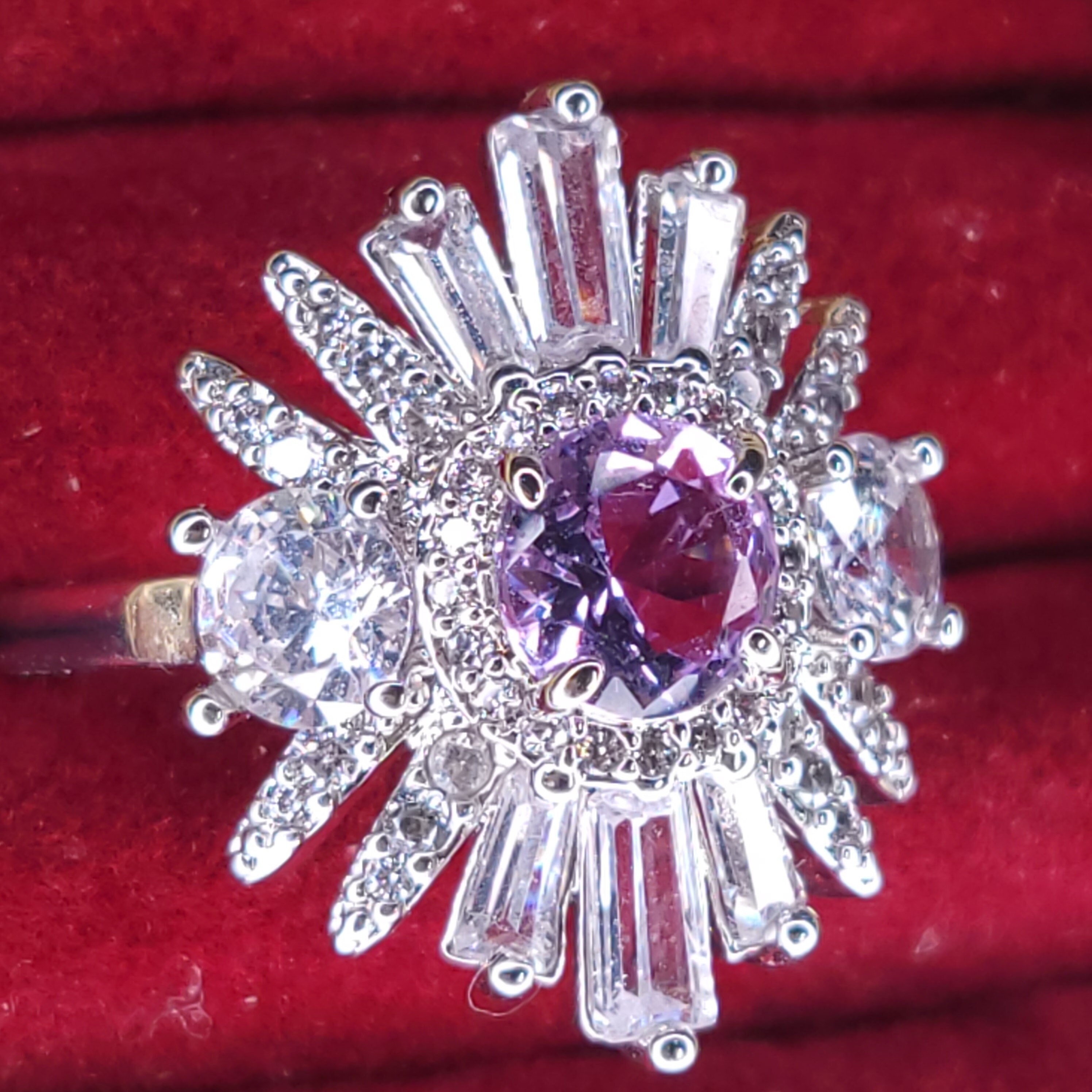 Bomb Party Signed Rhinestone Light Purple Rings Size 6 - Etsy