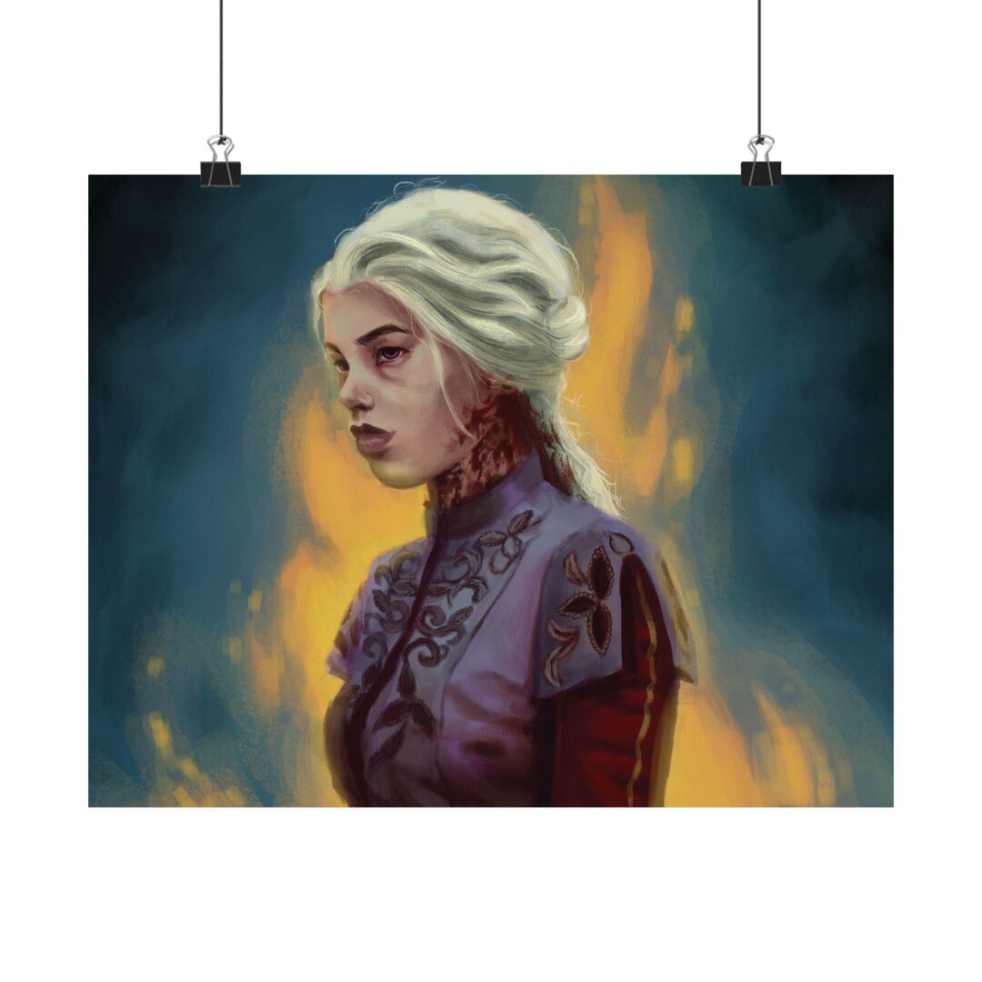 Rhaenyra Inspired Fanart Poster Wall Decoration Dragons House of Dragon ...