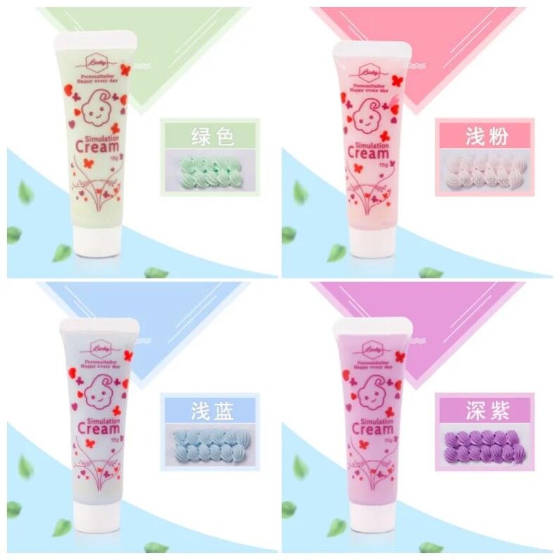 12 Colors 15ML Simulation Cream Glue Set Handmade Creative Diy Mobile ...