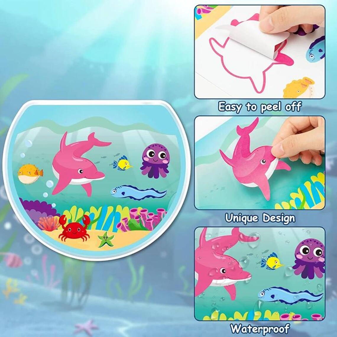 Marine Life Sticker Scene Kit for Children Includes 12 Pieces - Etsy